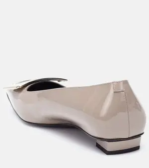 ROGER VIVIER Belle Vivier Patent Leather Ballet Flats