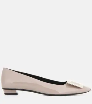 ROGER VIVIER Belle Vivier Patent Leather Ballet Flats
