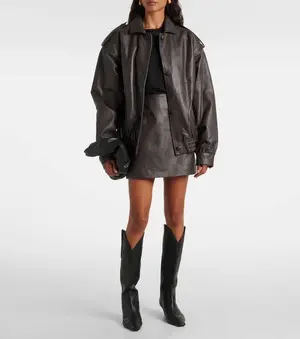 BLAZÉ MILANO Coci Leather Miniskirt