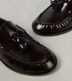 THE ROW Leather Penny Loafers - Brown