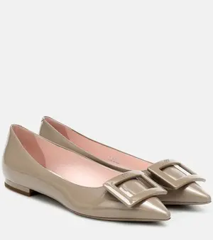 ROGER VIVIER Gommettine Ball Ballet Flats - Beige