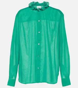 MARANT ETOILE Ruffle-trimmed Cotton Shirt