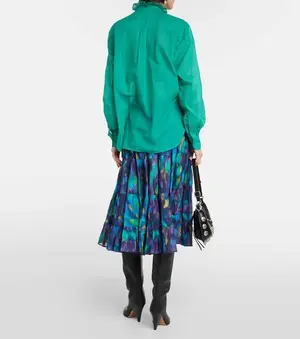 MARANT ETOILE Ruffle-trimmed Cotton Shirt