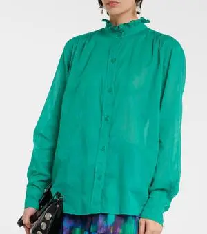 MARANT ETOILE Ruffle-trimmed Cotton Shirt