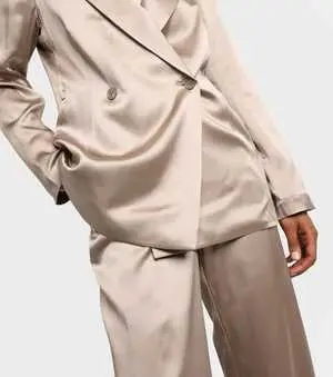 JOSEPH Joubert Silk Satin Jacket - Beige