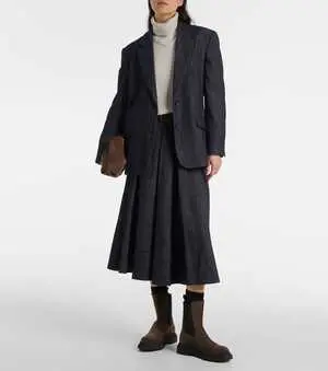 Brunello Cucinelli Single-breasted Denim Blazer
