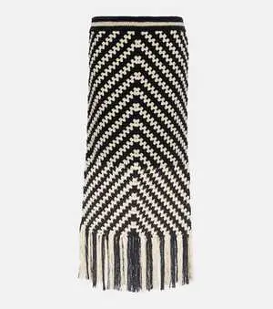 Zimmermann Halliday Crochet Midi Skirt - Multicoloured