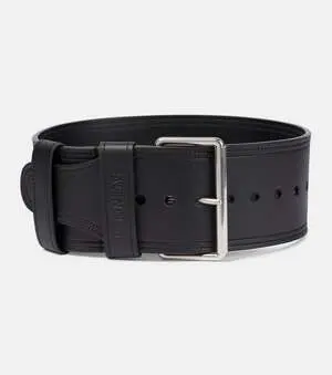 Balenciaga Force Leather Belt - Black