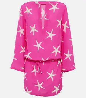 Valentino Garavani Printed Silk Minidress - Pink