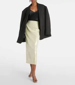 Roland Mouret Sequin Midi Skirt