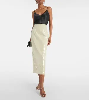 Roland Mouret Sequin Midi Skirt
