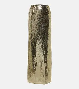 Dolce & Gabbana Sequined Maxi Skirt - Gold