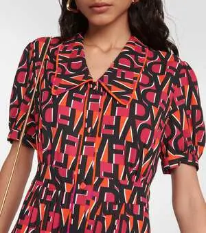 Diane Von Furstenberg Darius Logo Minidress