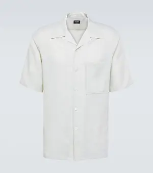 Zegna Linen Bowling Shirt - White