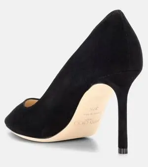 JIMMY CHOO Romy 85 Suede Pumps - Black