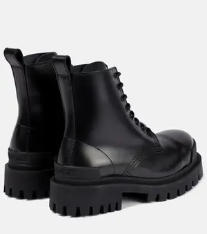 Balenciaga Strike Leather Ankle Boots