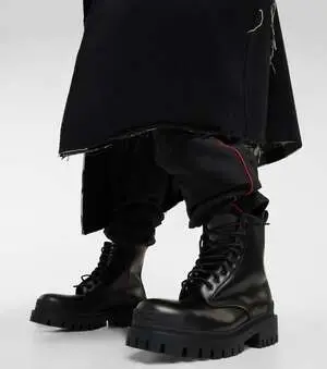 Balenciaga Strike Leather Ankle Boots