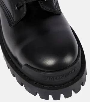 Balenciaga Strike Leather Ankle Boots
