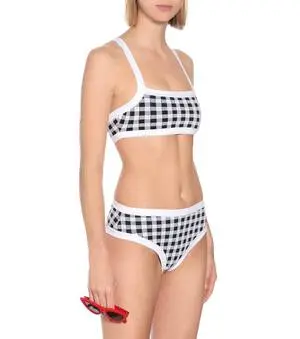 TROPIC OF C La Plage Gingham Bikini Bottom