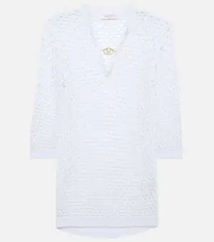Valentino Garavani Fishnet Beach Dress - White