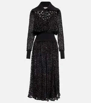 Tory Burch Velvet Devore Midi Dress