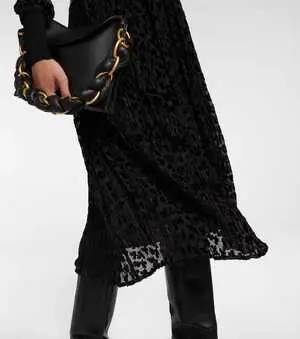 Tory Burch Velvet Devore Midi Dress