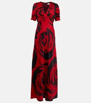 Diane Von Furstenberg Walker Floral Maxi Dress