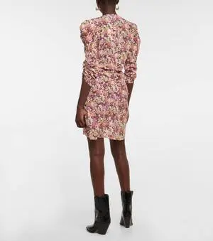 Isabel Marant Celina Floral Silk-blend Minidress