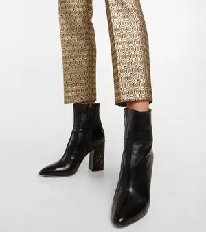Etro Perforated Leather Ankle Boots