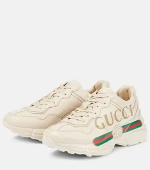 Gucci Rhyton Leather Sneakers