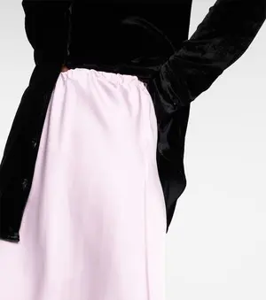 JIL SANDER Satin Midi Skirt - Pink
