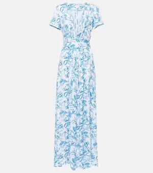 Melissa Odabash Lou Printed Maxi Dress - Blue