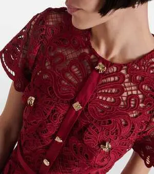 SELF-PORTRAIT Lace Midi Dress