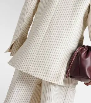 FRAME Striped Cotton And Linen Blazer