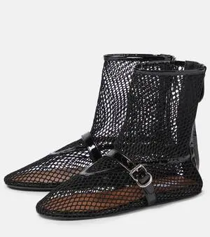 Alaïa Fishnet Ankle Boots