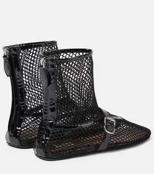Alaïa Fishnet Ankle Boots