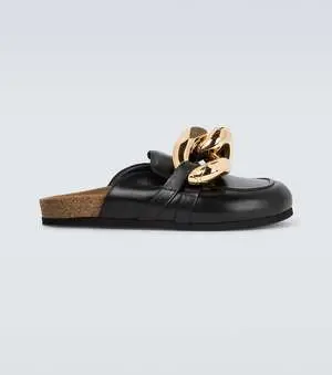 Chain Link Detailing Slides Slipper For Men