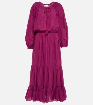 MARANT ETOILE Latifa" Cotton And Linen-blend Midi Dress