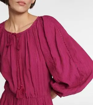 MARANT ETOILE Latifa" Cotton And Linen-blend Midi Dress