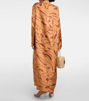 Asceno Valencia Printed Maxi Dress