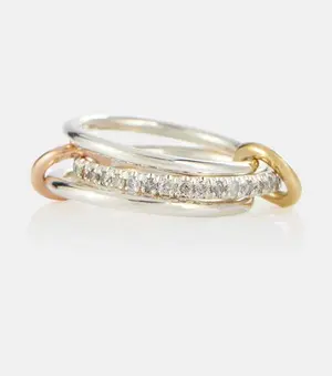 SPINELLI KILCOLLIN Tigris Mx Gris Ring With Diamonds And Connectors - Gold