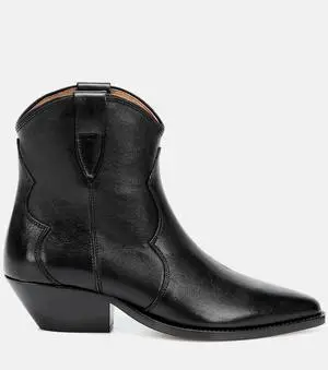 Isabel Marant Étoile Dewina Leather Ankle Boots - Black