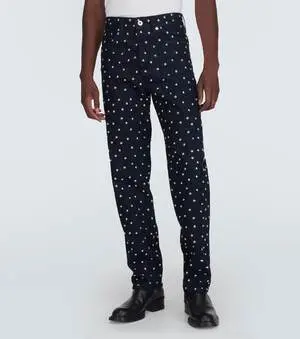 LANVIN Studded Straight Leg Jeans