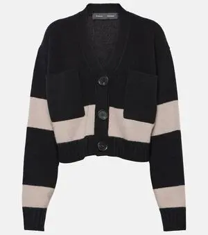 Proenza Schouler Sofia Wool And Cashmere Cropped Cardigan - Black
