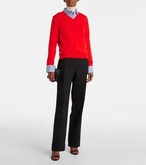 THE ROW Heva Wool Jersey Turtleneck Sweater