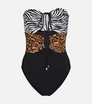 KARLA COLLETTO Printed Halterneck Swimsuit - Multicoloured