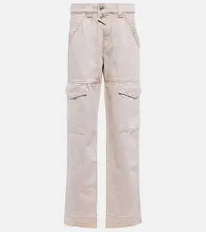 MARANT ETOILE Vayoneo Straight Cargo Jeans - Beige