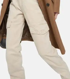 MARANT ETOILE Vayoneo Straight Cargo Jeans - Beige