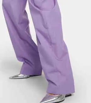 Attico Jagger High-rise Wide-leg Trousers