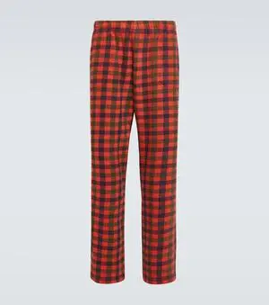 ERL Checked Cotton Straight Pants
